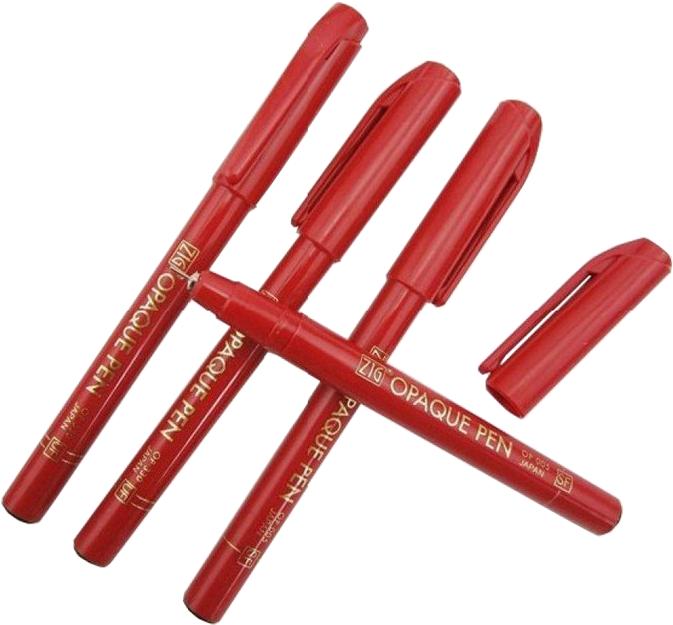 Screen printing opaque pen
